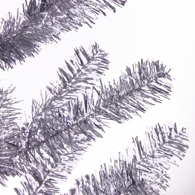 3' Medium Silver Tinsel Twig Artificial Christmas Tree - Unlit ...