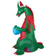 6' Inflatable LED Lighted Dragon with Gift Outdoor Christmas Decoration ...