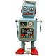 5" Blue & Red Vintage Style Wind Up Robot Adult Collectible Tin Figure ...