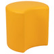 18" Yellow Solid Upholstered Moon Modular Ottoman | Christmas Central