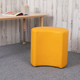 18" Yellow Solid Upholstered Moon Modular Ottoman | Christmas Central