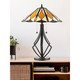 28" Diamond Flare Hand Crafted Glass Tiffany-Style Table Lamp ...
