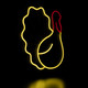 LED Turkey Neon Lighted Thanksgiving Decoration - 15" | Christmas Central
