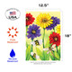 Zinnia Flight Outdoor Garden Flag 18" x 12.5" | Christmas Central