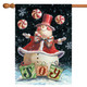 Decorative Winter Christmas Joy Outdoor House Flag 40" x 28 ...