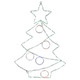 28" LED Lighted Christmas Tree with Ornaments Window Silhouette ...