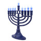 15" Premium Blue Large LED Electric Menorah with Sequential Lighting ...