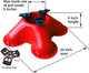 Red Christmas Tree Stand with Clamping System - For Live Trees up to 7 ...