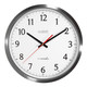 14” White & Silver UltrAtomic Wall Clock | Christmas Central