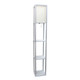 Floor Lamp with Storage Column Shelf - 62.75" - Gray | Christmas Central