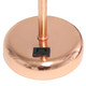 Stick Table Lamps with Round Shades - 19.5" - White & Rose Gold - Set ...