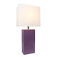 21" Purple Bedside Table Lamp with White Shade | Christmas Central