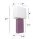 21" Purple Bedside Table Lamp with White Shade | Christmas Central