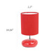 Small Stone Ceramic Table Lamp with Drum Shade - 10.25" - Red ...