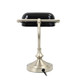 Mini Bankers Desk Lamp with Glass Shade - 10" - Silver & Black ...