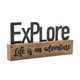 Set of 2 "Welcome Explore" Tabletop Signs 9" | Christmas Central