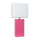 21" Dark Pink Bedside Table Lamp with White Shade | Christmas Central