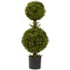 3' Potted Boxwood Double Ball Artificial Topiary Tree | Christmas Central