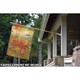 Red & Orange Harvest Wheel Barrow Outdoor House Flag 40" x 28 ...