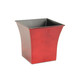 7.25" Red & Black Tapered Square Planter | Christmas Central