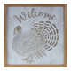 20" Framed "Welcome" Turkey Fall Harvest Wall Sign | Christmas Central
