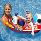 Red & Blue Inflatable Transportation Rider Tug Boat Swimming Pool Baby ...