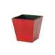 5.25" Red & Black Square Tapered Planter | Christmas Central