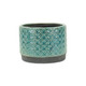 6.5" Large Blue Wide Lattice Outdoor Planter Pot | Christmas Central
