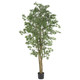 6' Artificial Japanese Maple Silk Tree with Black Pot | Christmas Central