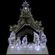 LED Lighted Nativity Scene in Stable Acrylic Christmas Decoration - 10. ...