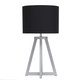 Interlocked Triangular Wooden Table Lamp with Shade - 19" - Black ...