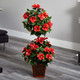 3.25' Double Hibiscus Artificial Topiary Plant in Planter | Christmas ...