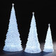 Set of 3 LED Lighted Glitter Christmas Tree Decorations 20" | Christmas ...