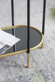 3-Tier Mirrored Oval Console Table - 50" - Gold & Black | Christmas Central