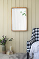 Farmhouse Style Wooden Rectangular Wall Mirror - 35.5" | Christmas Central