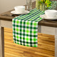 72" Green Checkered Table Runner | Christmas Central