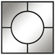 Warehouse Square Window Wall Mirror - 39.25" - Black | Christmas Central