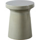 Ceramic Mushroom Outdoor Side Table - 17" - Olive Green | Christmas Central
