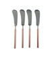 Stainless Steel Spreader Set - 6" - Silver & Copper - 4-piece ...