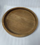 Rustic Wooden Round Serving Tray - 13.25" - Brown | Christmas Central
