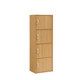 47.25" Beech Beige Multi-Purpose Bookcase with Doors | Christmas Central