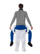 White & Black Piggyback Snowman Unisex Adult Christmas Costume ...