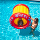 Inflatable Yellow Water Wheel Swimming Pool Float - 40" | Christmas Central
