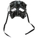 7" Distressed Black & Silver Industrial Cyborg Halloween Masquerade ...
