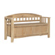 Slatted Back Storage Bench - 52" - Brown | Christmas Central