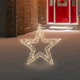 LED Lighted Wire Star Outdoor Christmas Decoration - 22" - Warm White ...