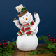 Smiling & Waving Snowman Christmas Figurine - 11.25" | Christmas Central