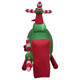 Lighted Inflatable Santa with Helicopter Outdoor Christmas Decoration ...