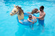 Inflatable Hobby Horse Glitter Swimming Pool Ring - 60" | Christmas Central