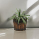 Handcrafted Large Wooden Decorative Bucket - 15.25" - Brown & Black ...